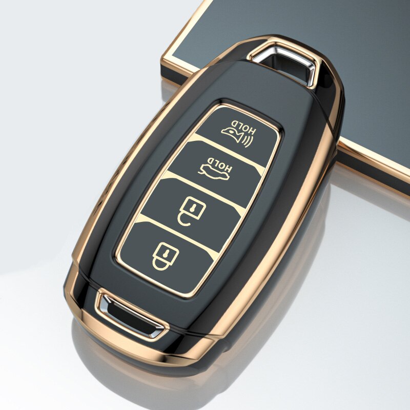 Car Key protection Cover for Kona Santa Fe Palisade Smart Key 4 Button ...